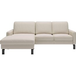 Ecksofa Home Affaire, B:224cm H:86cm T:164cmbeige, 100% Leder, Wohnzimmer, Sofas, "Lecce, L-Form, Federkernpolsterung, Breite 224 cm", inkl.