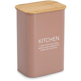 zeller PRESENT Vorratsdose "mit Bambusdeckel "Kitchen"", B:12,6cm H:25cmmocca, K&uuml;che, Lebensmittelaufbewahrungsbeh&auml;lter, Trendfarbe, 3500 ml