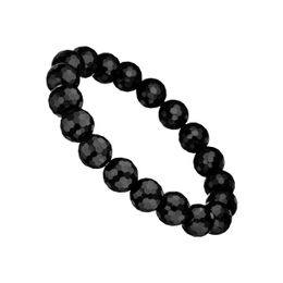 Armband Jobo, schwarz, Armb&auml;nder, Damen, Materialmix, Armband, mit Onyx-Kugeln