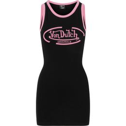 Shirtkleid Von Dutch "Von Dutch KYRIE DRESSES", Damen, Gr. XS, US-Gr&ouml;&szlig;en, schwarz, 100% Baumwolle, normal, Rundhals, Kleider Shirtkleid