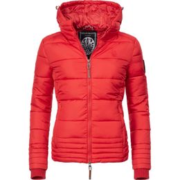 Winterjacke Marikoo "Sole", Damen, Gr. S (36), rot, Oberstoff: 100% Polyester; Futter: 100% Polyester; Wattierung: 100% Polyester; &Auml;rmelfutter: 100% Polyester, tailliert h&uuml;ftbedeckend, &Auml;rmel ohne &Auml;rmelschlitz Rippstrickb&uuml;ndchen, Jacken Winterjacke, modisch taillierte Damen Steppjacke f&uuml;r den Winter