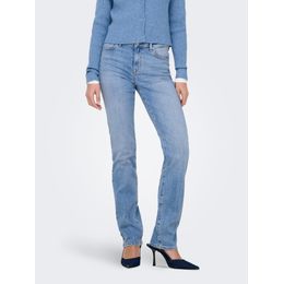 Slim-fit-Jeans Only "ONLSUI MID SLIM DNM DIA460 NOOS", Damen, Gr. L (40), L&auml;nge 30, blau (light blau denim), Denim/Jeans, Obermaterial: 98% Baumwolle, 2% Elasthan, unifarben, slim fit, Jeans Slim-fit-Jeans