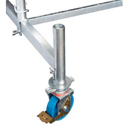Ger&uuml;strolle Krause, blau, H:90cm T:10cm &Oslash;:5cm, Kunststoff, M&ouml;belrollen, 150 mm Durchmesser