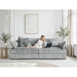 Big-Sofa Home Affaire, B:247cm T:123cmhellgrau, 100% Polyester, Sofas, "Casa, Breite 247 cm", Mega-Sofa, Cord oder Chenille-Struktur w&auml;hlbar, mit