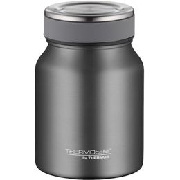 Thermobeh&auml;lter Thermos "TC FOOD JAR, Thermobeh&auml;lter f&uuml;r Essen, sp&uuml;lmaschinenfest", grau (stone grau), B:10cm H:14,2cm, Lebensmittelaufbewahrungsbeh&auml;lter, 0,5l, 9h hei&szlig; & 14h kalt, dicht & auslaufsicher
