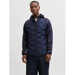 Jack & Jones JACK & JONES Herren Steppjacke "JJEPERFECT HYBRID JACKET NOOS"navy blazer, Gr. S, unifarben, Steppware;Fleece, Obermaterial: 100% Polyester, Jacken,