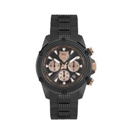 Plein Sport Herren Luxusuhr "Hurricane Chrono"02rg, schwarz, goldenrose, Armbanduhren