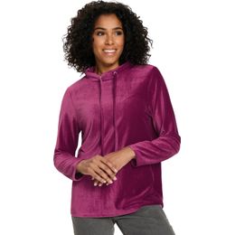 Damen Langarmshirt in Cord-Qualit&auml;t malve, Gr&ouml;&szlig;e 42