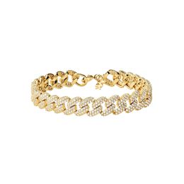 Armband Michael Kors "Schmuck Geschenk Silber 925 Armschmuck", gold (gelbgoldfarben, kristallwei&szlig;, kristallwei&szlig;), Armb&auml;nder, Damen, 17,5cm, Silber 925 (Sterlingsilber), Armband, mit Zirkonia (synth.)