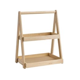 APS Etagere "2-stufig -VALO-", B/H/L: 26,5cm x 44,5cm x 35cmeichenholz, Servierplatten, ge&ouml;lte, 2-stufige eichenholz Etag&egrave;re im GN Ma&szlig;