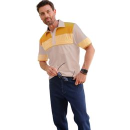 Catamaran Herren Kurzarm-Poloshirt ocker-sesam, Gr&ouml;&szlig;e 48/50