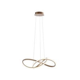 JUST LIGHT Pendelleuchte "MARIA", gold (messingfarben matt), 1, &Oslash; 57cm, 1 Stk., Leuchten, LED, dimmbar, Switchmo, Pendelleuchte