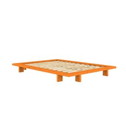 Bettgestell Karup Design, B:168cm H:20cm L:228cmsolar orange, Betten, "Bettgestell JAPAN BED Futonbett aus FSC-zertifiziertem Massivholz", zeitlos,