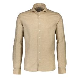 Flanellhemd LINDBERGH "LINDBERGH Freizeithemd", Herren, Gr. L, Normalgr&ouml;&szlig;en, beige (sand mel), Obermaterial: 59% Baumwolle, 41% Leinen, Hemden