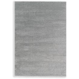 Sch&ouml;ner Wohnen Kollektion Teppich "Pure 190", silber (silberfarben), B:240cm H:21mm L:330cm, Kunstfaser, SCH&Ouml;NER WOHNEN-KOLLEKTION, Teppiche, Teppich, Wohnzimmer, Schlafzimmer, uni, leichter Glanz, robuster Kurzflor