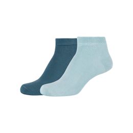 Kurzsocken Camano "silky touch", Damen, Gr. 35-38, blau (starlight bl), Obermaterial: 70% Viskose, 28% Polyamid, 2% Elasthan, unifarben, Socken, mit hautfreundlichem Gewebe