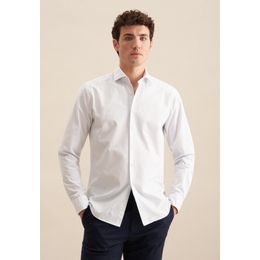 Businesshemd Seidensticker "Schwarze Rose", Herren, Gr. XXL45, normale &Auml;rmell&auml;ngen, blau, 100% Baumwolle, gestreift, regular fit, 2-Knopf-Manschette, Hemden, Regular 1/1 Kentkragen Streifen