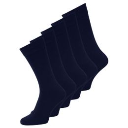 Jack & Jones Basicsocken JACK & JONES "JACJENS SOCK 5 PACK NOOS", Herren, blau (navy blazer), Baumwollmischung, uni, Socken
