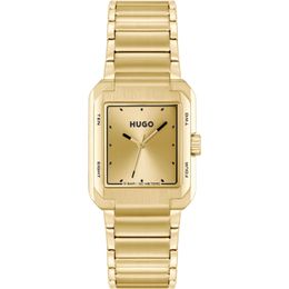 Quarzuhr Hugo "THRIVE ANALOG", gold (goldfarben), Armbanduhren, Damen, Quarzuhr, Armbanduhr, Herrenuhr, analog, Edelstahlarmband