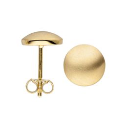 Paar Ohrstecker Jobo "Matte Ohrringe 8 mm", gold (gelbgold 333), Ohrringe, Damen, 8mm, Gelbgold 333, 333 Gold