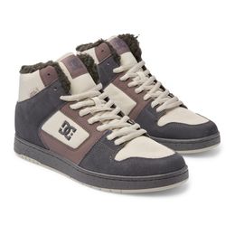 Sneaker DC Shoes "Manteca 4 Hi Wr", Herren, Gr. 12,5(46,5), grau (dunkelgrau, light grau), Obermaterial:51.34% Leder, 24% Synthetikmaterial, 24.66% Polyester;, Schuhe Sneaker