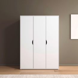 Dreht&uuml;renschrank Rauch "Kleiderschrank Schrank Garderobe W&auml;scheschrank NARAI viel Stauraum", wei&szlig; (alpinwei&szlig;), B:140cm H:194cm T:53cm, Holzwerkstoff, Schr&auml;nke, Dreht&uuml;renschrank, Griffausfr&auml;sungen f&uuml;r eine grifflose Optik TOPSELLER MADE IN GERMANY