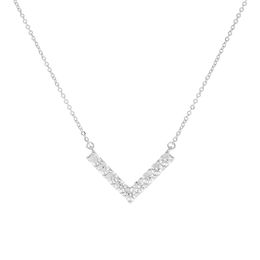 Kette mit Anh&auml;nger Vivance "Zirkonia", silber (silber 925), Halsketten, Damen, Silber 925 (Sterlingsilber)