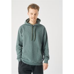 Kapuzensweatshirt Cleptomanicx "Ligull", Herren, Gr. L, gr&uuml;n, 100% Baumwolle, meliert, normal, ohne Ausschnitt, Sweatshirts, mit lockerem Schnitt