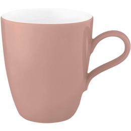 Becher Seltmann Weiden "Life Fashion", wei&szlig; (posh rose, wei&szlig;), H:10,3cm &Oslash;:9cm, Porzellan, Trinkgef&auml;&szlig;e, Becher, Becher mit Henkel 0,40 l