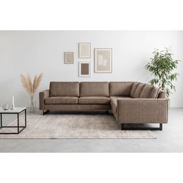 Ecksofa Home Affaire, B:290cm H:85cm T:250cmbraun, 100% Polyester, Wohnzimmer, Sofas, "Pinto, XXL, 250/290 cm, langer Schenkel, Ottomane", Cord,
