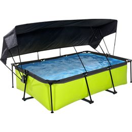 Framepool EXIT, gr&uuml;n, B:150cm H:65cm L:220cm, Schwimmbecken, BxLxH: 150x220x65 cm, mit Filterpumpe und Sonnensegel