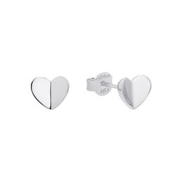 Paar Ohrstecker s.Oliver "Schmuck Geschenk, Herz", silberfarben, Ohrringe, Damen, Silber 925 (Sterlingsilber)