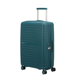 Hartschalen-Trolley American Tourister "FASTFORWARD, verschiedene Gr&ouml;&szlig;en und Farben", Damen, Gr. B/H/T: 46cm x 68cm x 26cm 67 l, totally teal, Polypropylen, unifarben, Koffer, Hartschalen-Koffer personalisierbar TSA-Schloss Volumenerweiterung