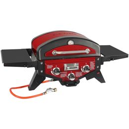 Gasgrill El Fuego "Medison rot", schwarz (schwarz, rot), B:118cm H:52cm T:38cm, Grills, BxTxH: 118,5x38x52 cm