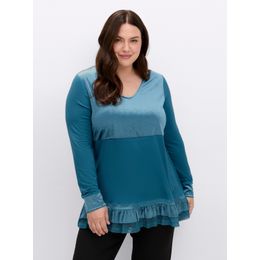 sheego by Joe Browns sheego Gro&szlig;e Gr&ouml;&szlig;en Shirt im Lagenlook, topas, Gr&ouml;&szlig;e 48/50 - Damen