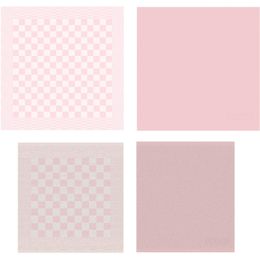 Geschirrtuch DDDDD "Barbeque", pink (pastel pink), 4 Stk., 100 % Baumwolle, 100% Baumwolle, Geschirrt&uuml;cher, Geschirrtuch, Set aus Jacquard-Gewebe und weicher Frottee, saugstark und langlebig