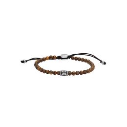 Armband Fossil "Schmuck Geschenk Edelstahl Armschmuck JEWELRY", braun (edelstahlfarben, schwarz, braun, braun), Armb&auml;nder, Damen, 24cm, Edelstahl, Armband, mit H&auml;matit, Tigerauge, Sodalith oder Malachit