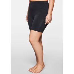 sheego Gro&szlig;e Gr&ouml;&szlig;en Badehose in Radler-L&auml;nge, mit Shaping-Effekt, schwarz, Gr&ouml;&szlig;e 58 - Damen