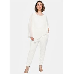 sheego Gro&szlig;e Gr&ouml;&szlig;en Jumpsuit im Lagenlook, offwhite, Gr&ouml;&szlig;e 44 - Damen