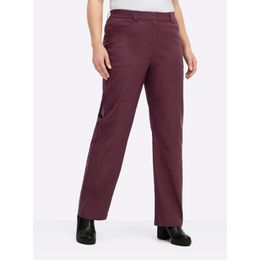 sheego Damen Bengalinhose mit innenliegendem Dehnbund, burgund, Gr&ouml;&szlig;e 42