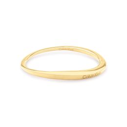 Armreif Calvin Klein "Schmuck Edelstahl Armschmuck ELONGATED DROPS", gold (gelbgoldfarben), Armb&auml;nder, Damen, 18,5cm, Edelstahl, Armreif
