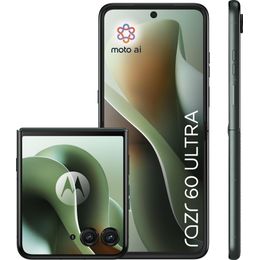 Motorola Smartphone "Razr 60 Ultra", Energieeffizienz: A (A-G), gr&uuml;n (scarab), 512 GB, Mobiltelefone