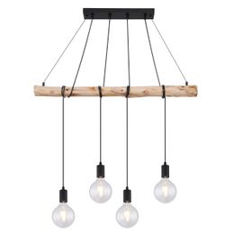 Globo LIGHTING Pendelleuchte "AUSTON", schwarz (schwarz matt), 1 Stk., Leuchten, H&auml;ngelampe, Wohnzimmer, H&auml;ngeleuchte, Design Leuchte, Pendelleuchte