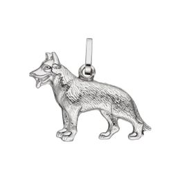 Kettenanh&auml;nger Jobo "Anh&auml;nger Sch&auml;ferhund", silber (silber 925), Schmuckanh&auml;nger, Damen, Silber 925 (Sterlingsilber), Kettenanh&auml;nger, 925 Silber