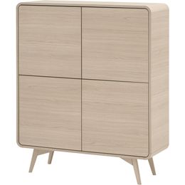 Highboard Home Affaire, B:108cm H:130cm T:39cmeiche natur, FSC-zertifizierter Holzwerkstoff, Wohnzimmer, Sideboards, "Torsby, moderner Schrank,