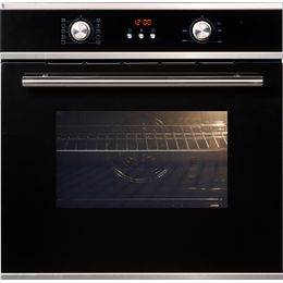 Hanseatic Einbaubackofen "65M90D0-E11319G", Energieeffizienz: A (A+++-D), grau (schwarz), B:59,5cm H:59,5cm T:58,5cm, Back&ouml;fen, Auftaufunktion: Bereits zubereitete Gerichte werden schonend aufgetaut, Einbaubackofen