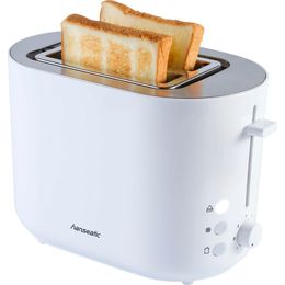 Hanseatic Toaster "HT2850WD", wei&szlig;, B:27cm H:19cm T:16cm, Toaster, mit Br&ouml;tchenaufsatz