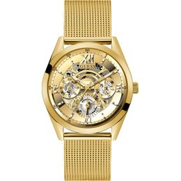 Multifunktionsuhr Guess "TAILOR", gold (goldfarben), Armbanduhren, Herren, Armbanduhr, Quarzuhr, Herrenuhr