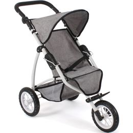 Bayer Chic 2000 Puppenbuggy CHIC2000 "Leon, Melange Grau", grau (melange grau), Puppenwagen, KinderB:75cm H:73,5cm T:75cm, Kunststoff, Polyester, Stahl, B:75cm H:73,5cm T:75cm