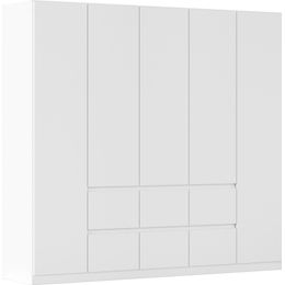 Dreht&uuml;renschrank Rauch "Kleiderschrank Schrank Garderobe Garderobenschrank MAINZ", wei&szlig; (alpinwei&szlig;), B:226cm H:210cm T:54cm, Holzwerkstoff, Schr&auml;nke, Dreht&uuml;renschrank, grifflose Front, Au&szlig;ent&uuml;ren mit Push-to-Open Funktion MADE IN GERMANY, Topseller